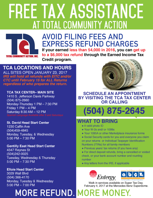 Free Tax Assistance at TCA | Total Community Action