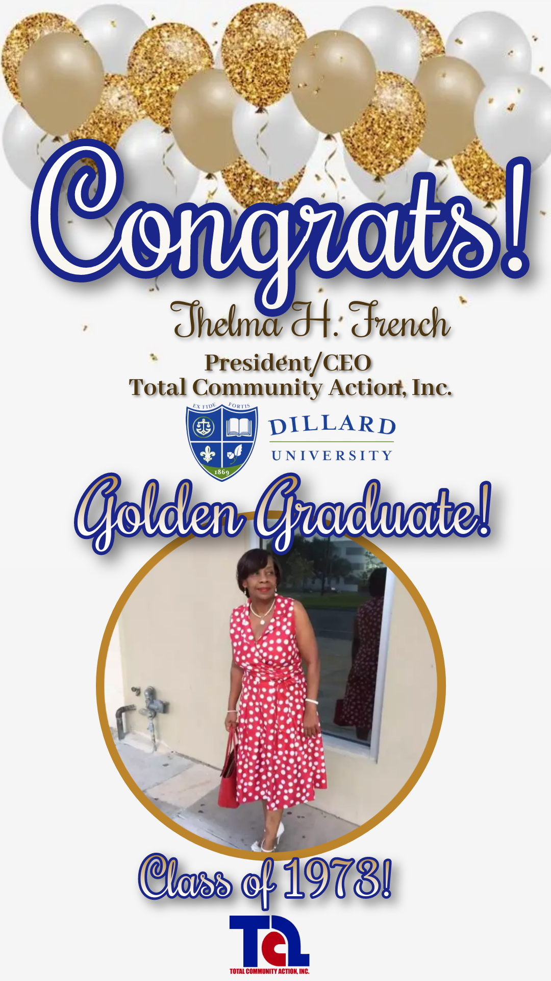 Congratulations Thelma H. French | Total Community Action