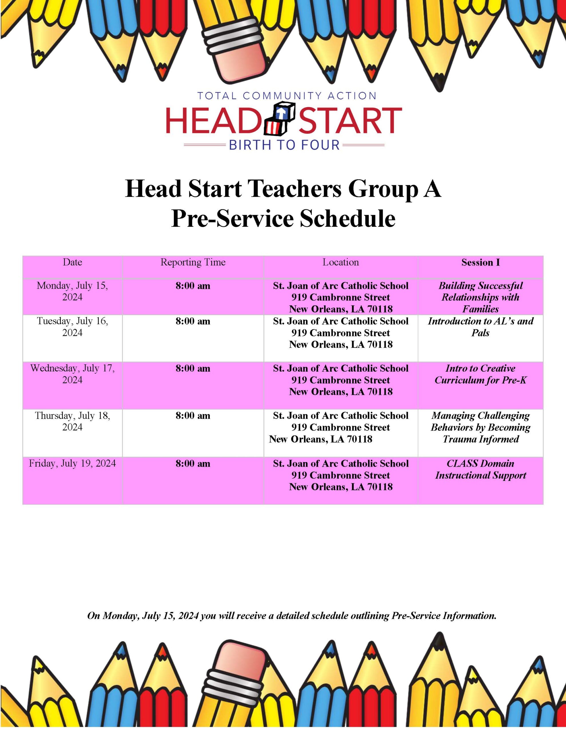 Head Start Teachers – Group A 2024 | Total Community Action