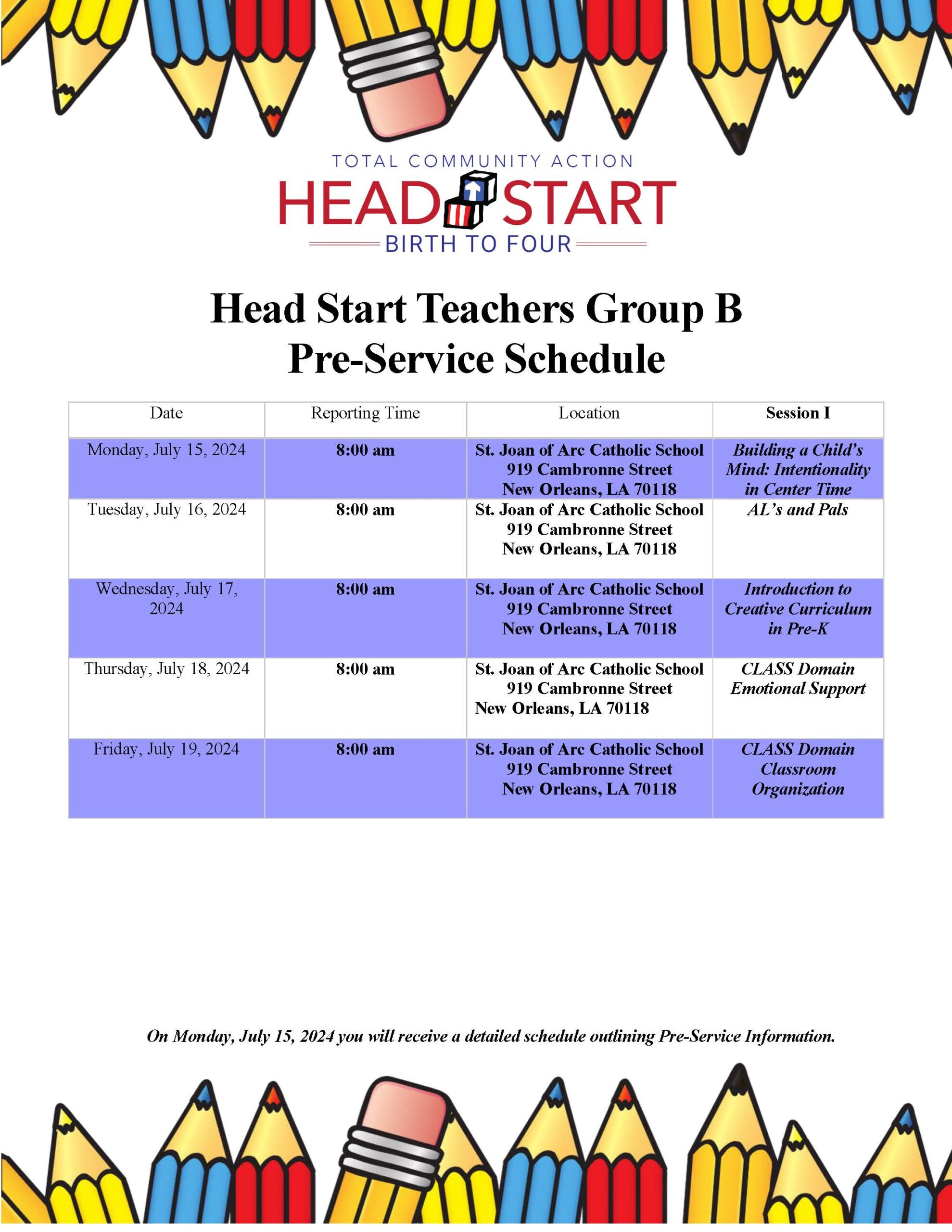 Head Start Teachers – Group B 2024 | Total Community Action